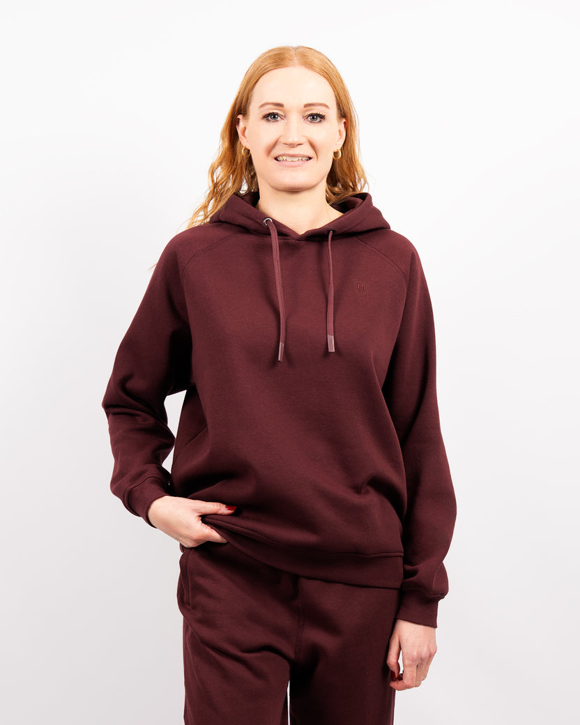 Ida Classic Deep Bordeaux Hoodie – Maya Freya