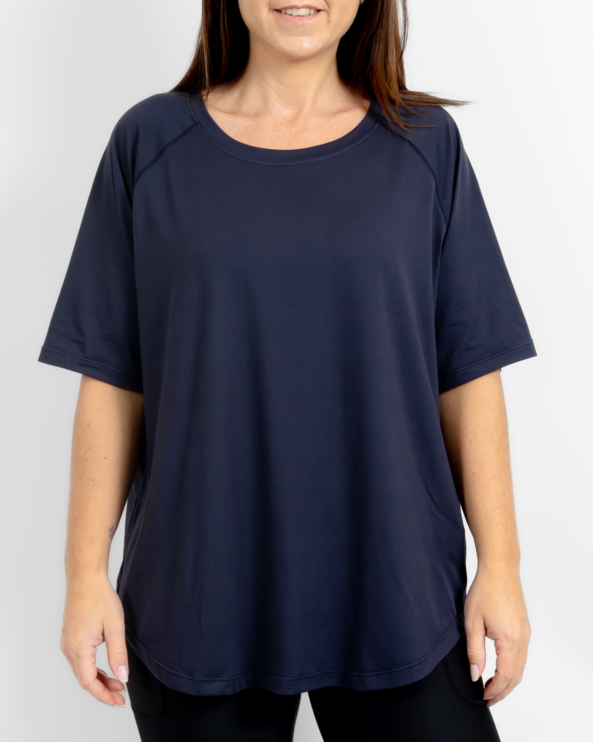 Mira Relaxed Deep Blue T-Shirt – Maya Freya